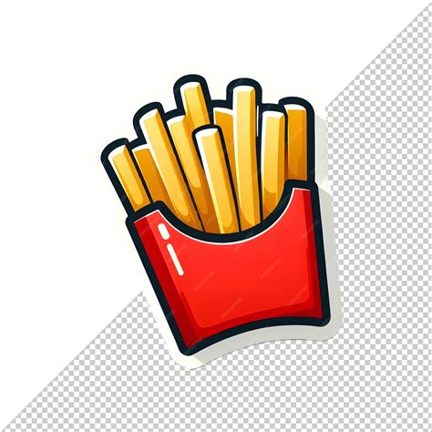 French Fries Sticker Premium Ai Generated Psd