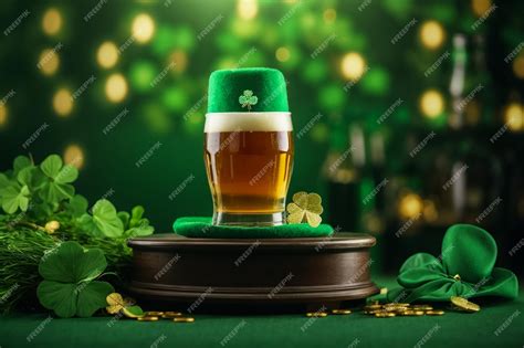 Premium Photo St Patricks Day Celebration 3d Render With Podium Beer