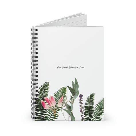 Spocket Dropship One Small Step At A Time Plant Theme Spiral Notebook