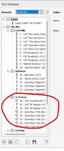 Vcarve Missing Tools Vectric Onefinity Cnc Forum