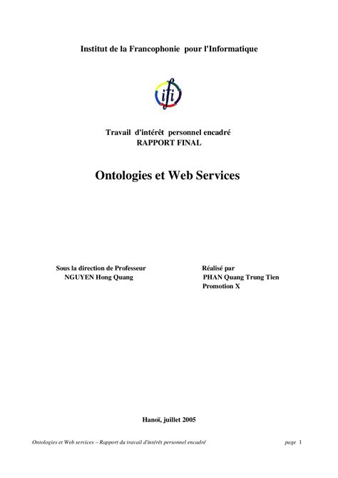 Notes Sur Les Ontologies Et Les Web Services 1° Partie Docsity
