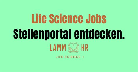 Life Science Jobs Lamm Hr