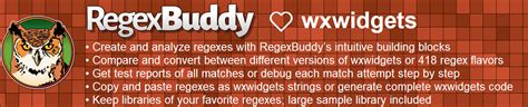 WxRegEx ClasswxWidgets Regular Expressions