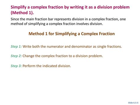 PPT 6 5 Complex Fractions PowerPoint Presentation Free Download ID 2651058
