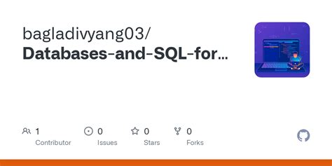 Github Bagladivyang03databases And Sql For Datascience Coursera