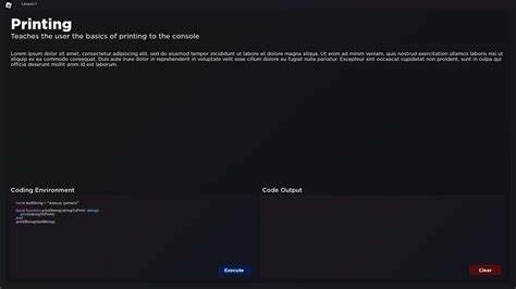 Feedback On The UI For My Lua Teaching Experience Creations Feedback Developer Forum Roblox