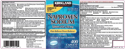 Kirkland Signature Naproxen Sodium Tablet Film Coated Costco