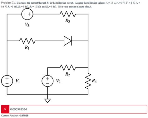 Solved Problem Calculate The Current Through R In The Chegg