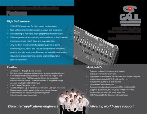Galil Multi Axis Motion Controller Brochure Pdf Computer