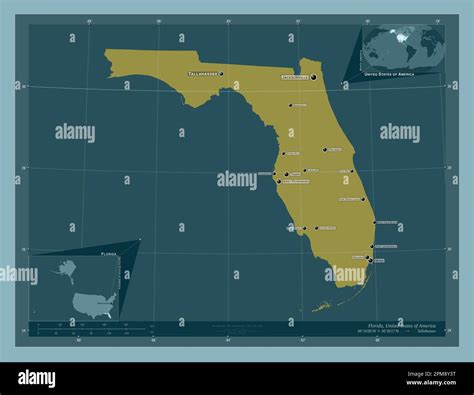 Florida Estado De Estados Unidos De América Forma De Color Sólido