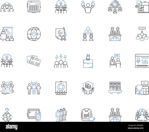 Entrepreneur Forum Line Icons Collection Nerking Mentorship
