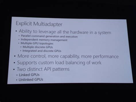Directx Multiadapter Technology Allows Discrete And Integrated Gpus