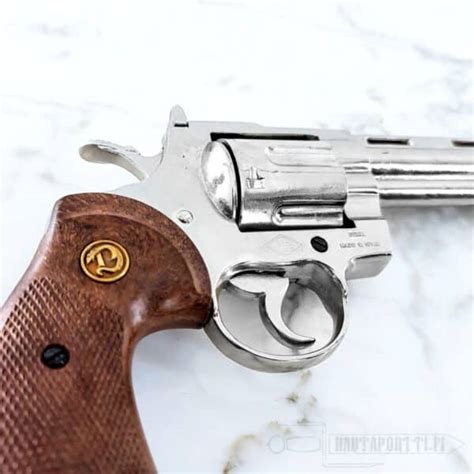 Nickel Plated Colt Python 357 Magnum Revolver With 6 Barrel