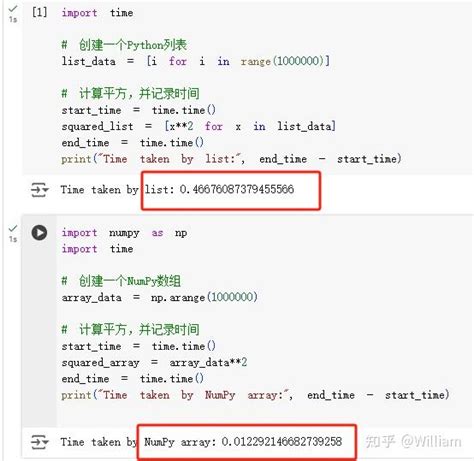 [ptyhon办公]计算100万次平方要多久？numpy Vs Python内置函数：numpy运算速度高于后者几十倍。 知乎