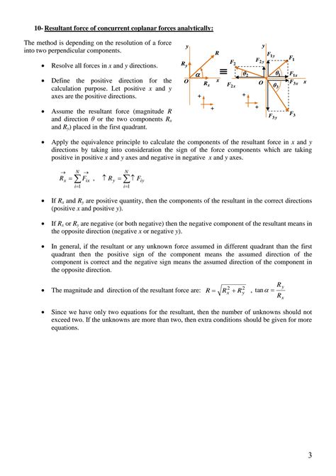 SOLUTION 1 Concurrent Coplanar Forces Pdf Studypool