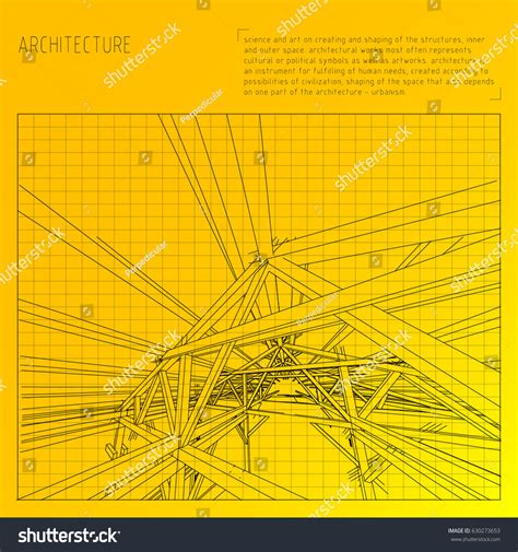 Architecture Grid Blueprint Background Sample เวกเตอร์สต็อก ปลอดค่า