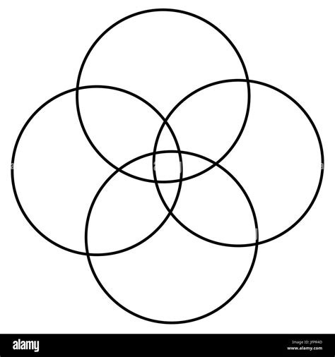 Overlapping Basic Shapes Abstract Element With Slight Distortion