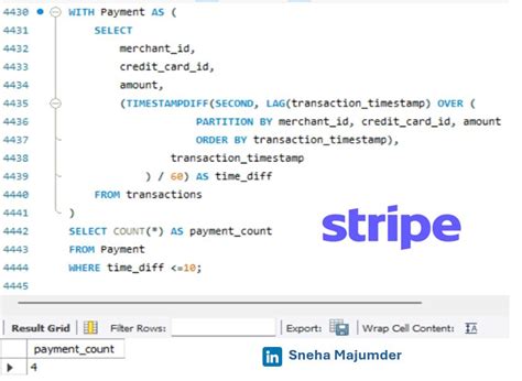 sql scenario find count of transactions where the same credit card was… ashok kumar padmanabhan