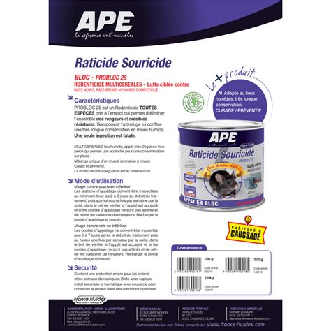 Appât Raticide Et Souricide En Cubes Probloc 10kg 29029