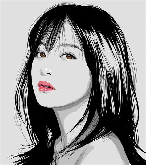 似顔絵『橋本環奈さんhkanna0203 』 似顔絵 イラスト イラストレーション 女優 橋本環奈 Caricature