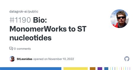 Bio Monomerworks To St Nucleotides · Issue 1190 · Datagrok Aipublic · Github