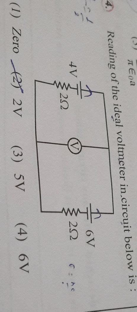 Reading Of The Ideal Voltmeter In Circuit Studyx
