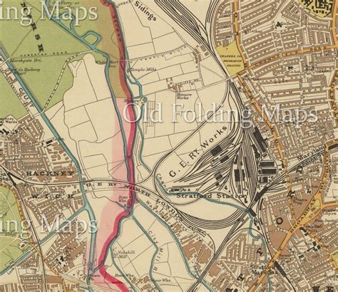 Old Map Of London Stanfords Wanstead Highbury Walthamstow
