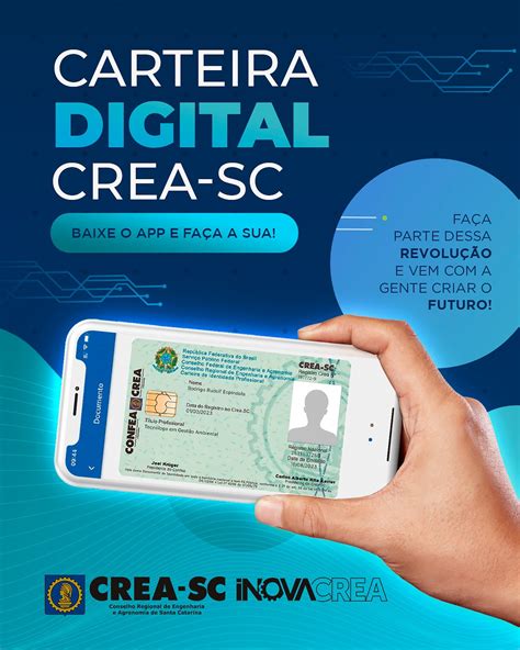 Crea SC lança a Carteira Digital Profissional CREA SC
