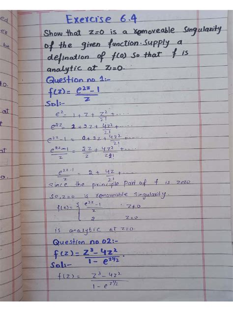 mathematics complex analysis chapter 6 exercise 6 4 pdf
