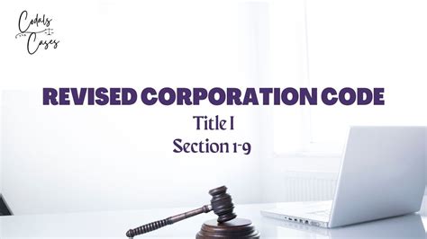 Revised Corporation Code Title I Section 1 9 Audio Codal Youtube