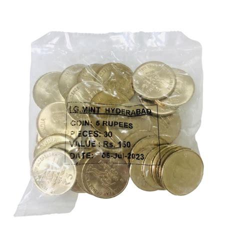 Rs 5 Azadi Ka Amrit Mahotsav 2023 Issue 30 Coin Seal Pouch 75 Year Of