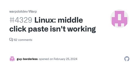Linux Middle Click Paste Isnt Working · Issue 4329 · Warpdotdevwarp
