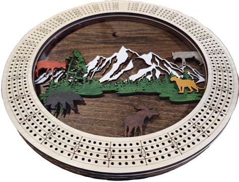 Wildlife Scenery Cribbage Board Custom Crib Boards