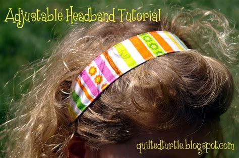 The Quilted Turtle Adjustable Headband Tutorial