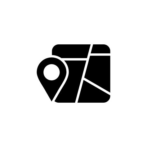 Gps Map Navigation Direction Solid Icon Vector Illustration Logo Template Suitable For Many