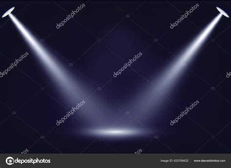 Spotlight Dark Stage Background Template Your Design Stock Vector By