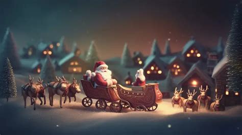 매혹적인 3d 렌더링 크리스마스 선물이 넘쳐나는 썰매를 타는 산타클로스 산타 선물 산타 순록 산타 썰매 배경 일러스트 및 사진 무료 다운로드 Pngtree