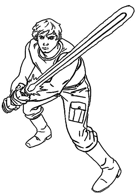 Coloriage Star Wars Luke Skywalker Setianvnty