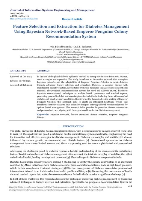 Pdf Feature Selection And Extraction For Diabetes Management Using Bayesian Network Based