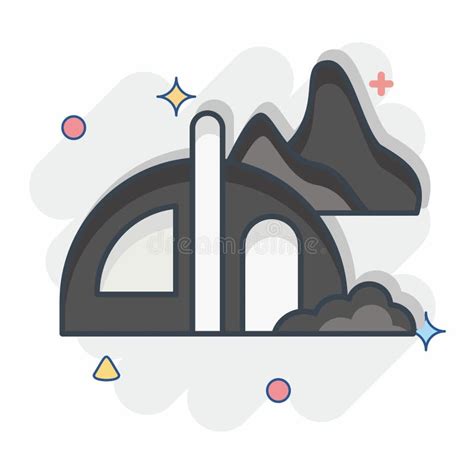 Icon Camping Related To Alaska Symbol Comic Style Simple Design