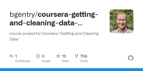 GitHub Bgentry Coursera Getting And Cleaning Data Project Course Project For Coursera
