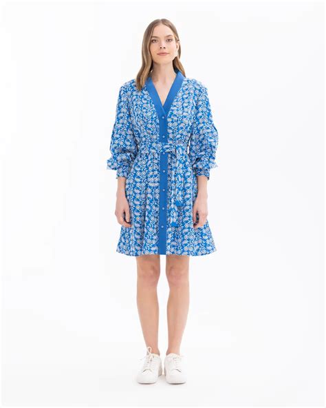 V Neck Belted Dress Secilstore
