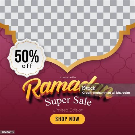 라마단 세일 스퀘어 배너 소셜 미디어 게시물 템플릿 소셜 미디어 게시물 및 웹 인터넷 광고에 적합합니다편집 가능한 벡터 일러스트레이션 및 조직 된 레이어 개체 그룹에 대한