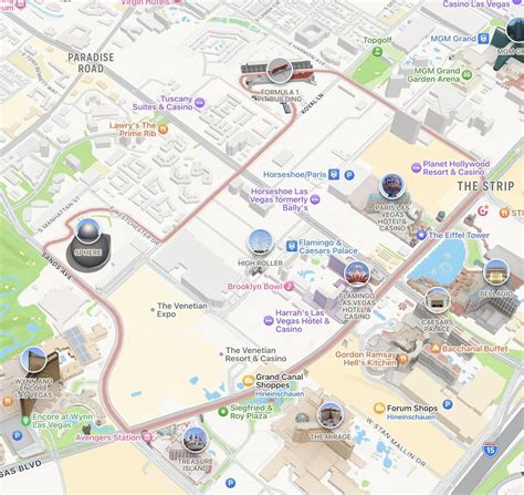 Vegas Circuit Outline And Pit Building Added To Apple Maps R Formula1