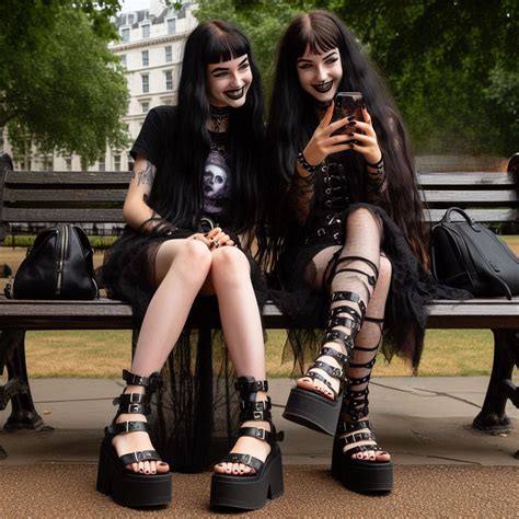 Goth Girls Wearing Sandals By Avantshard On Deviantart