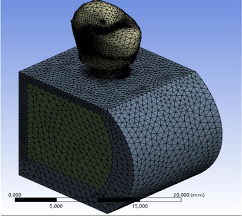 The Mesh Created For The Model With The Characteristic Of Each Material Download Scientific