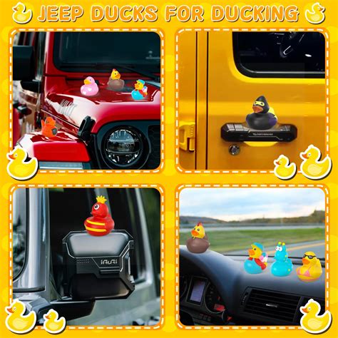 100 Pcs Rubber Ducks In Bulk Assortment Jeep Ducks For