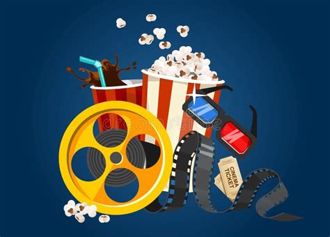 Objetos Del Cine 3d Ilustraciones Stock Vectores Y Clipart 534
