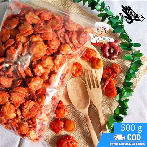 Jual Emping Melinjo Pedas Balado 500g Emping Melinjo Pedas Manis
