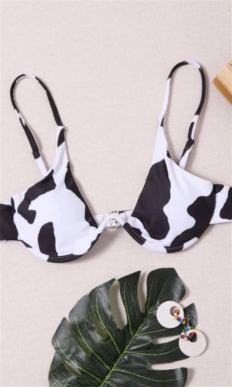 Cow Print Two Piece Bikini On Carousell